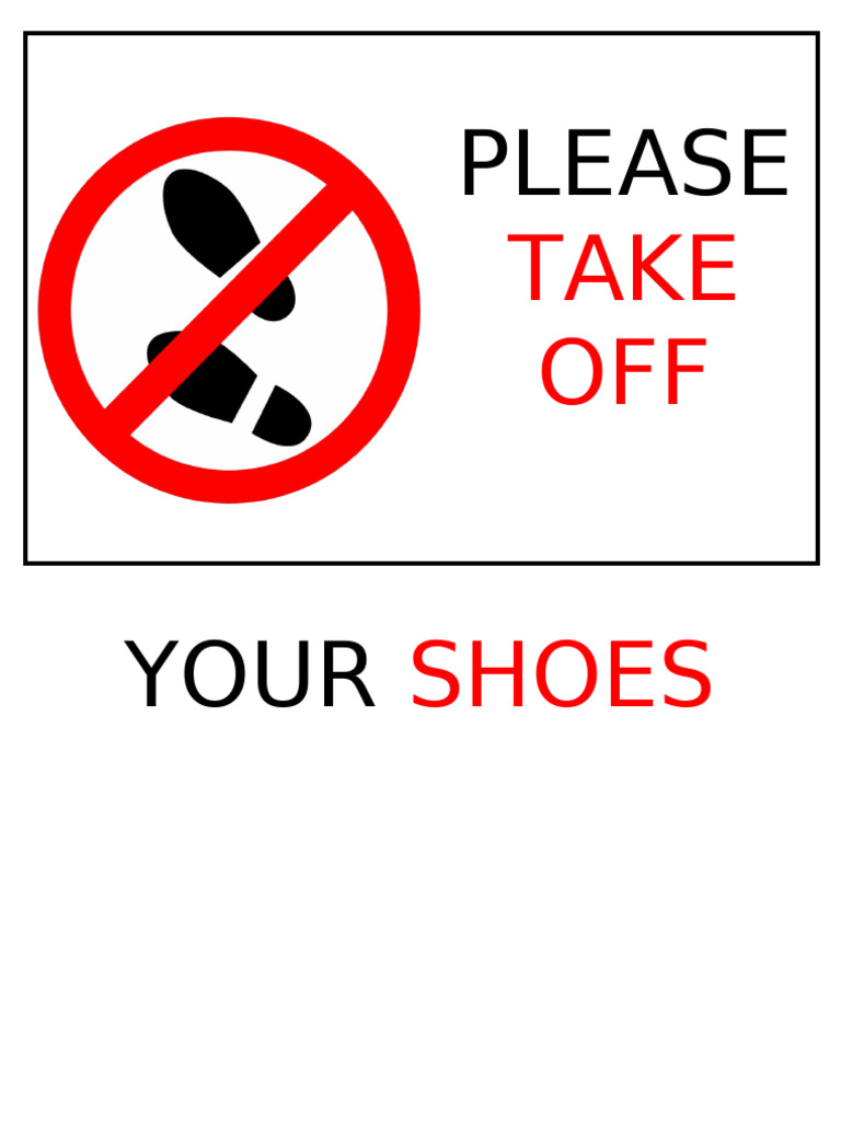 Take Off Shoes | PDF