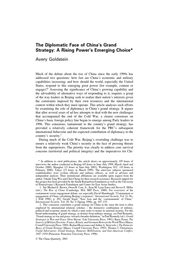 China's Grand Strategy and Diplomacy | PDF | China | World Politics