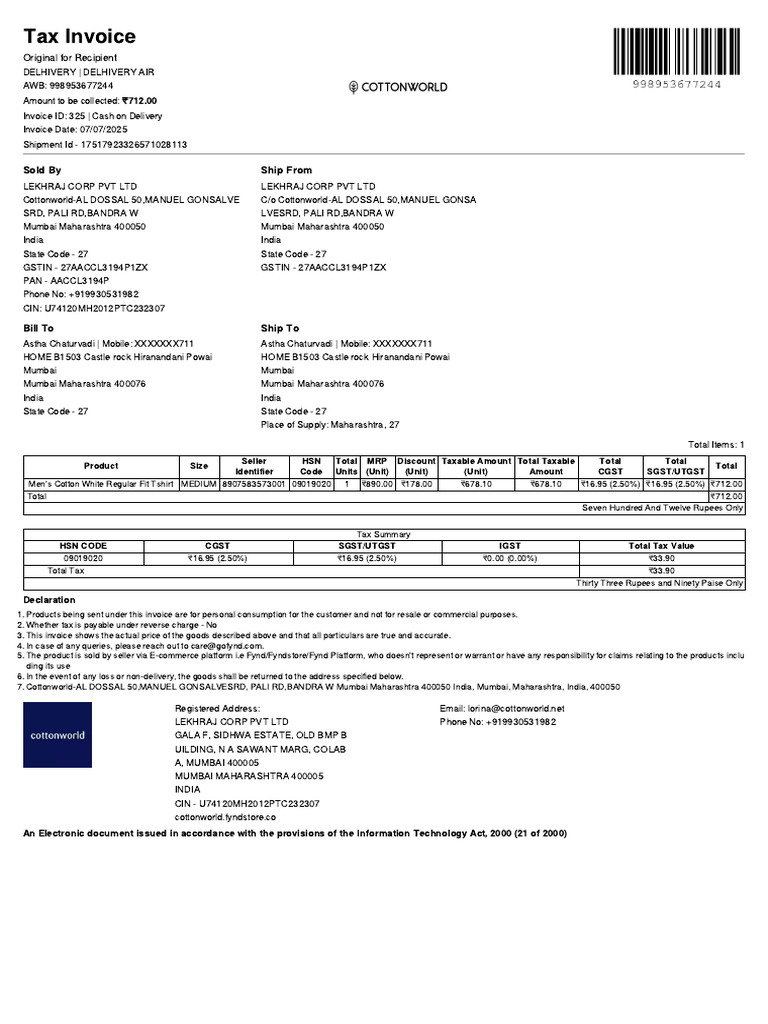 Invoice A4 | PDF | Government Finances | Payments