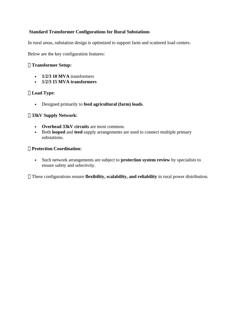 Rural Substation Transformer Configurations | PDF