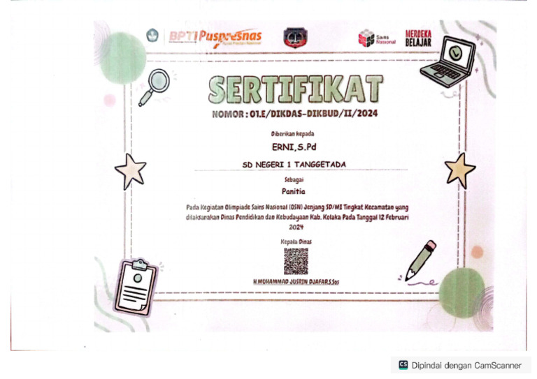 Sertifikat Bu Erni 2 | PDF