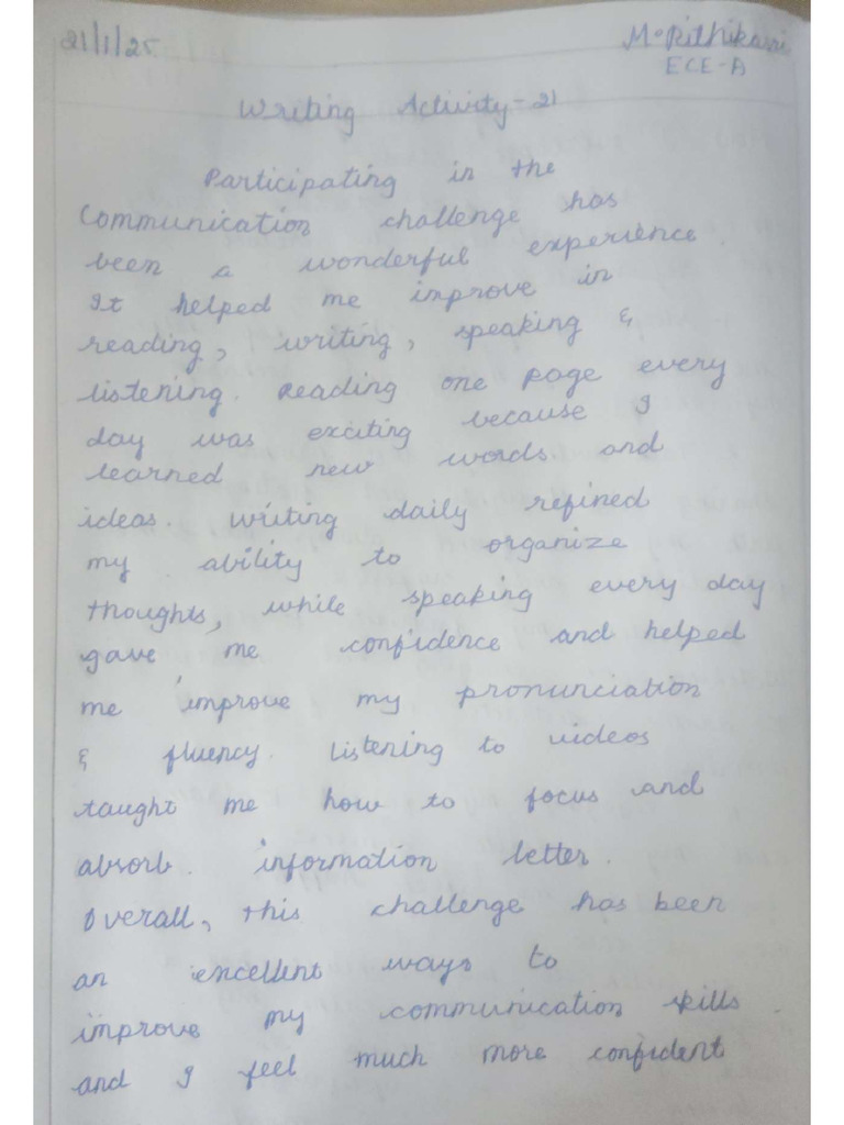 Writing Activity 21 | PDF