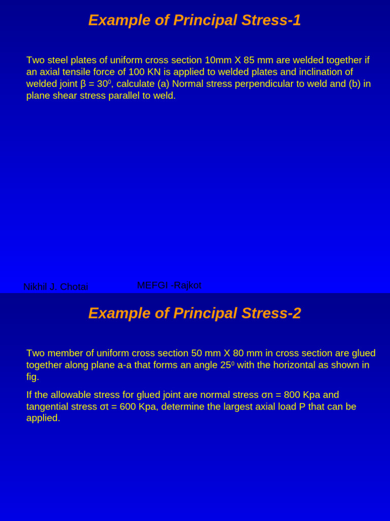 Examples | PDF | Stress (Mechanics) | Physical Sciences