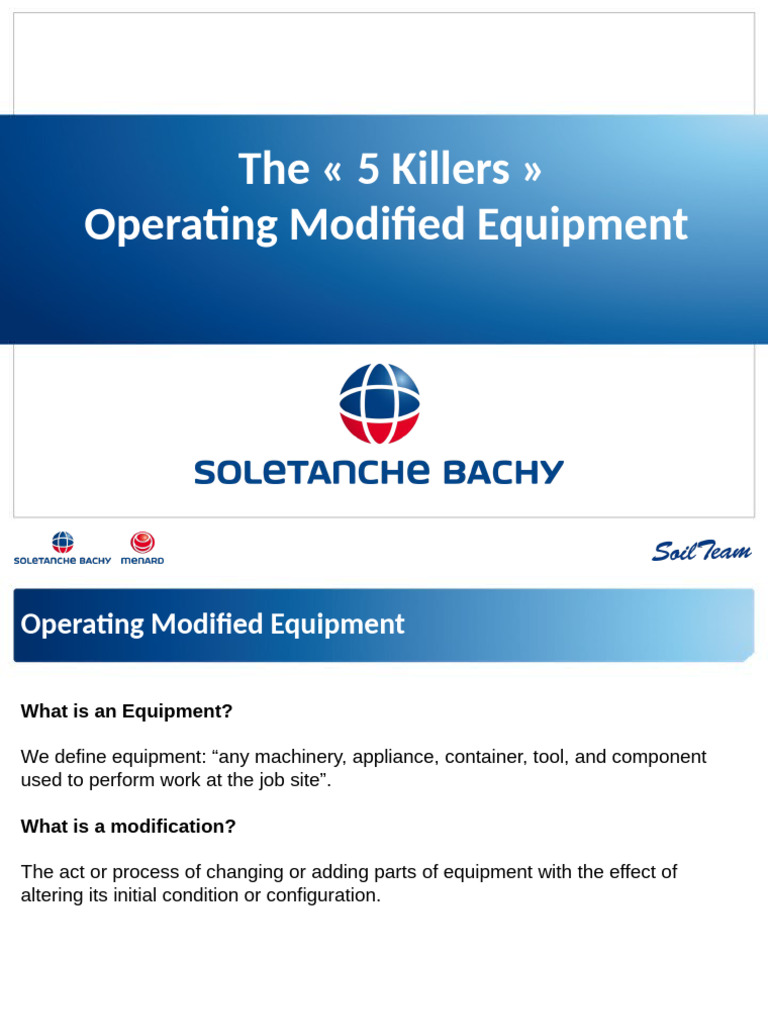 Operating Modified Equipment | PDF | Manufactured Goods | Mechanical ...