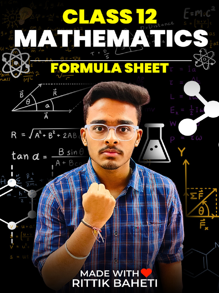 Documents - 148581 489262829 Class 12 Mathematics All Formulas PDF | PDF