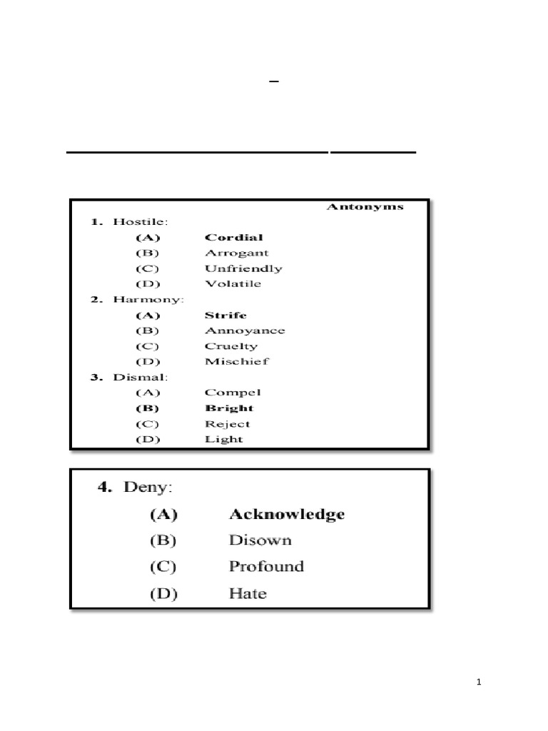 Verbal Reasoning | PDF