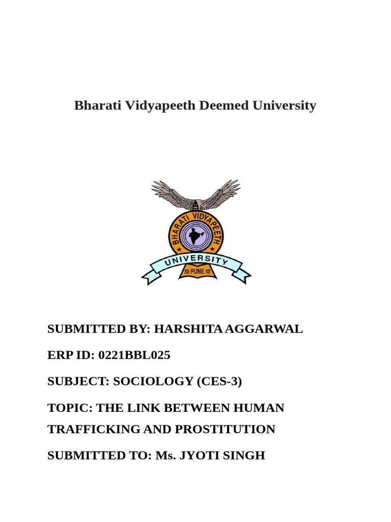 Harshita Aggarwal Ces 3 Sociology | PDF | Human Trafficking | Prostitution