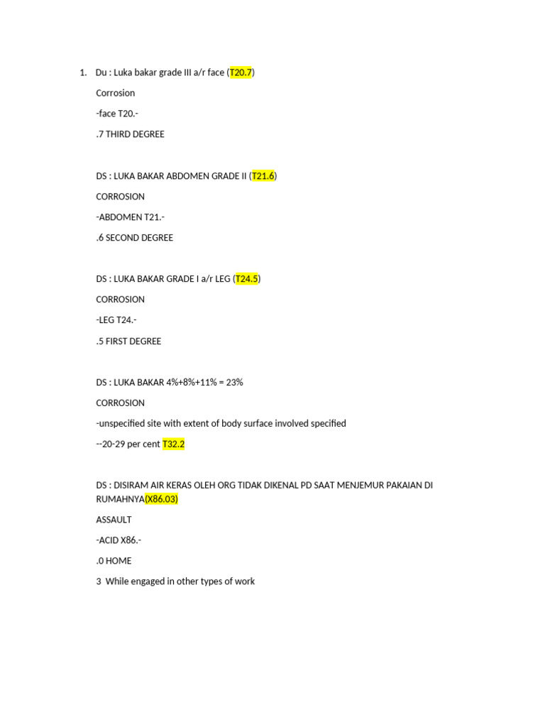 Luka Bakar dan Ledakan Petasan Grade III | PDF