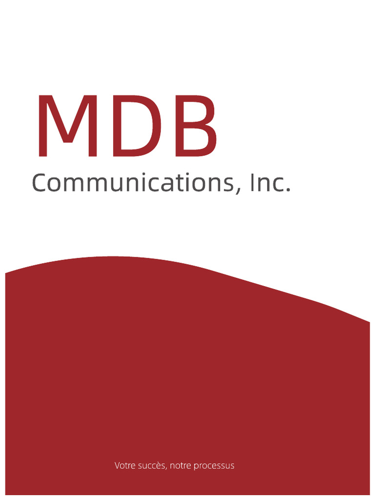 Brochure de La Société MDB | PDF