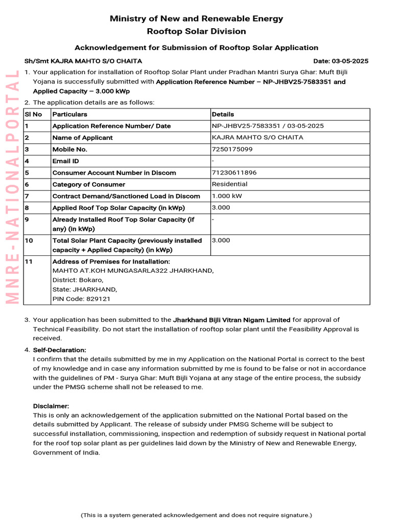 Ministry of New and Renewable Energy Rooftop Solar Division | PDF ...