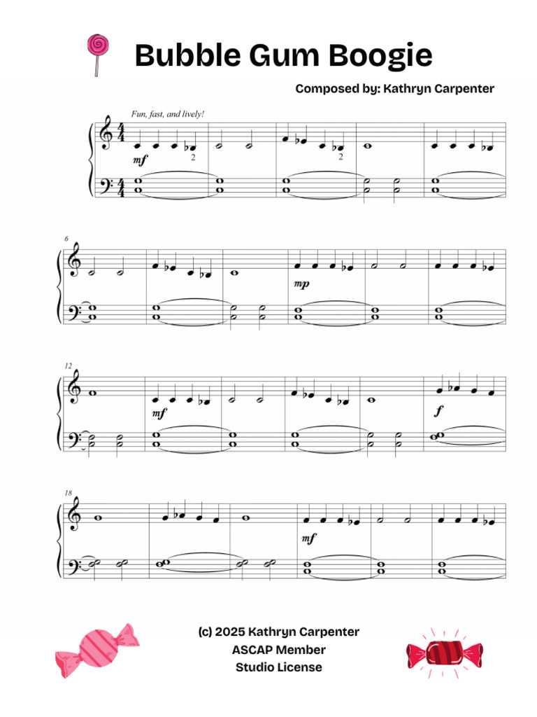 Carpenter, Kathryn - Bubble Gum Boogie | PDF