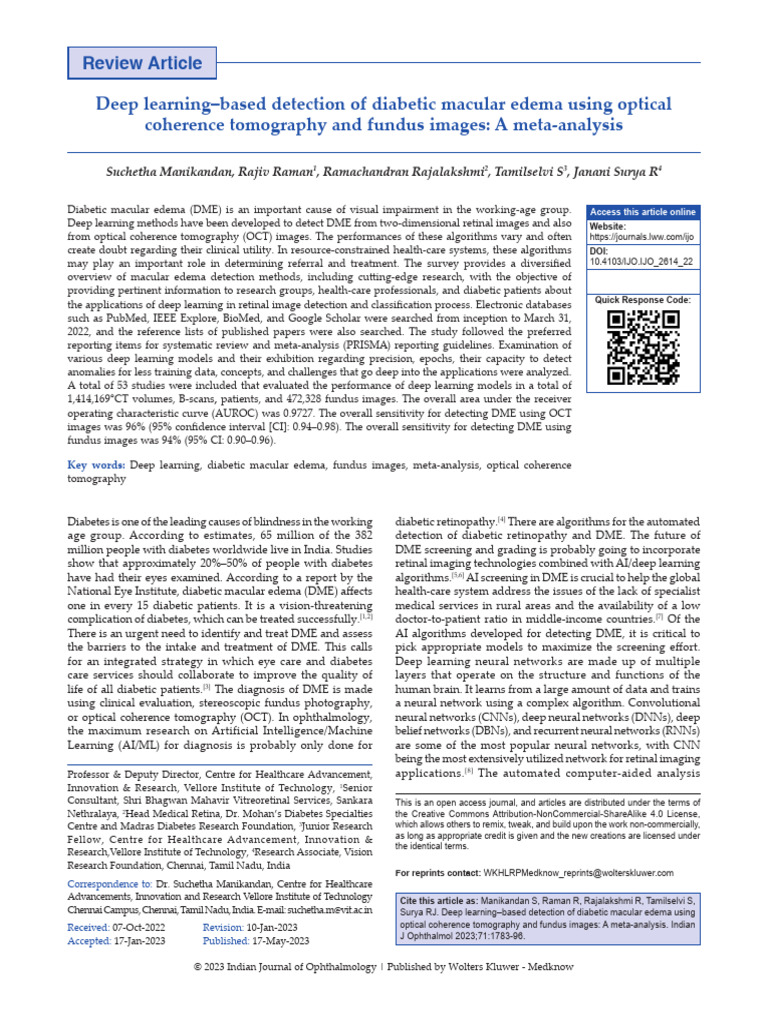 Deep Learning Based Detection of Diabetic Macular.19 | PDF | Sensitivity And Specificity | Deep ...