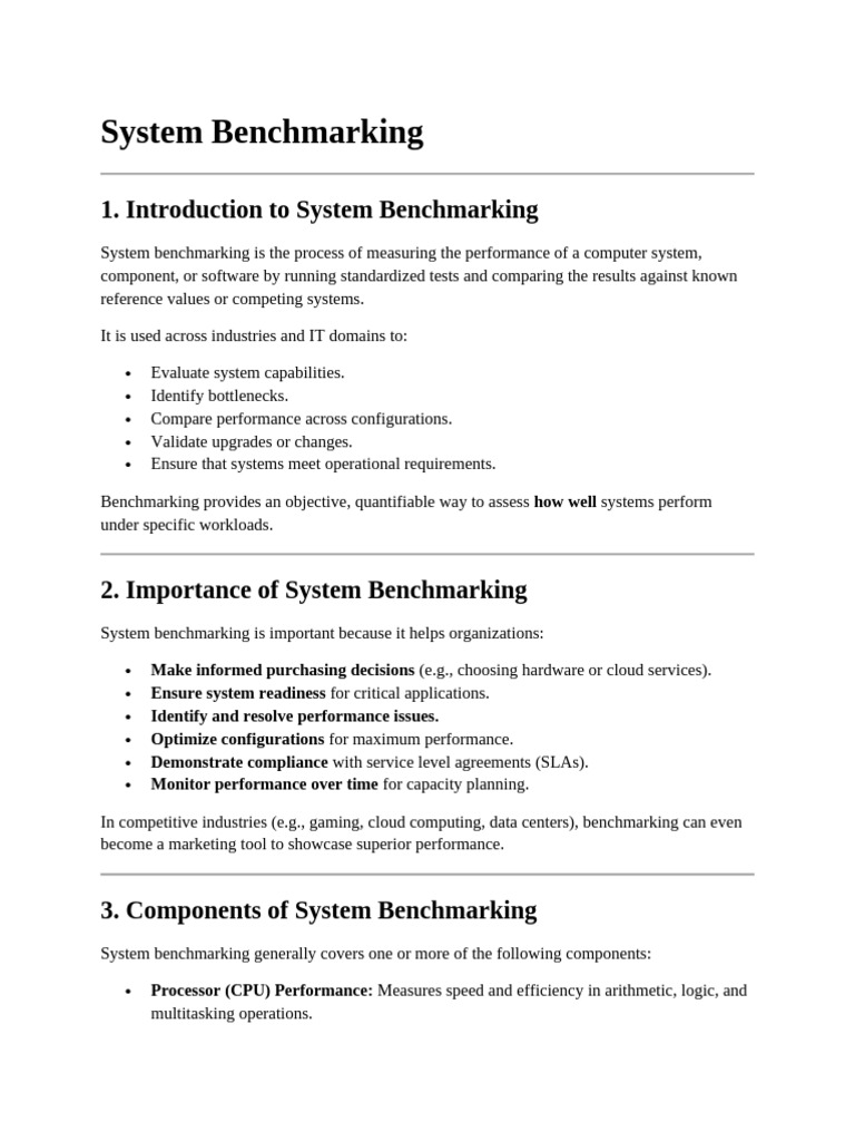 System Benchmarking | PDF | Benchmark (Computing) | Cloud Computing
