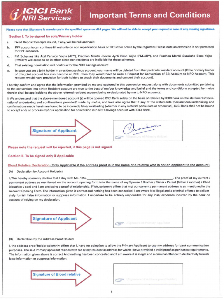 Signed Declaration T and C | PDF