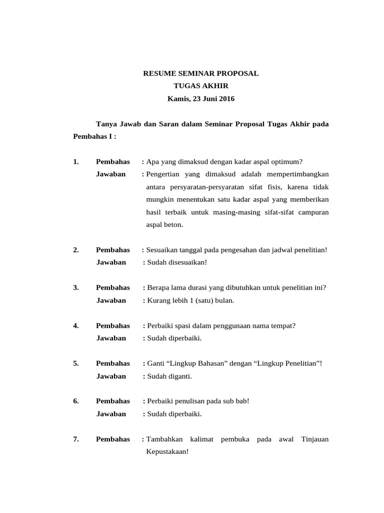 Resume Seminar Proposal | PDF