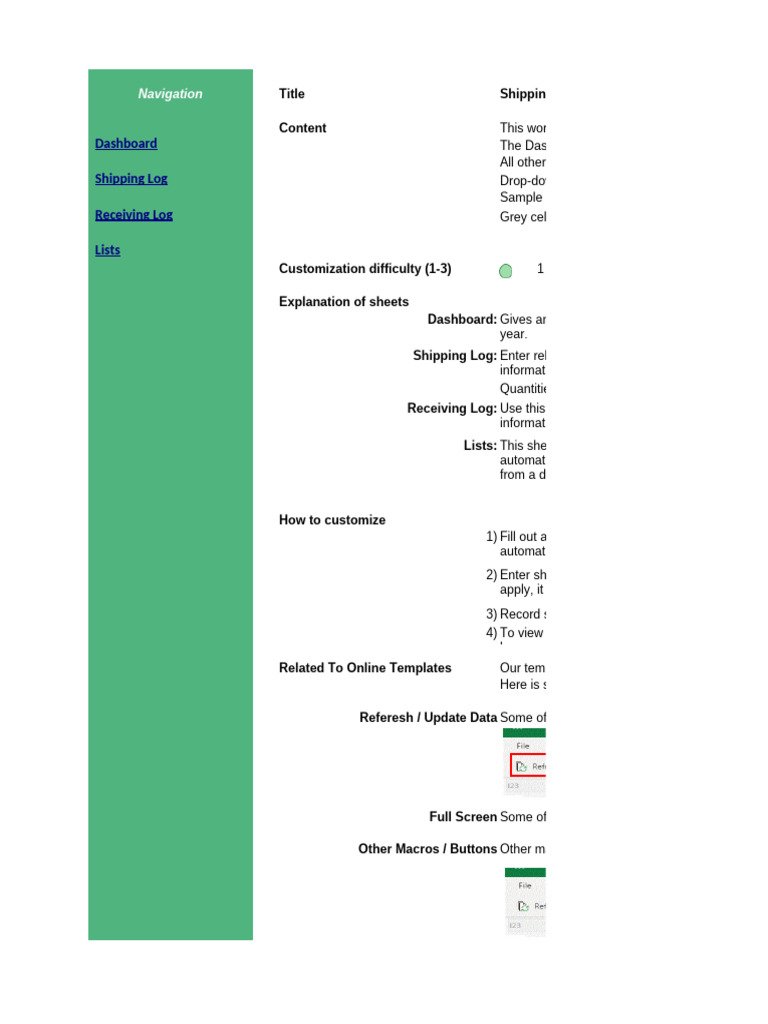 Shipping and Receiving Tracker Workbook | PDF | Shoe | Microsoft Excel