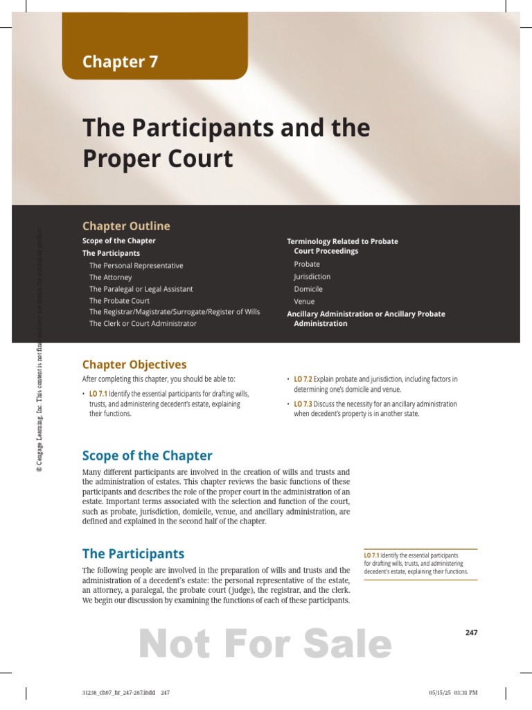 Chapter 7 Final | PDF | Will And Testament | Probate