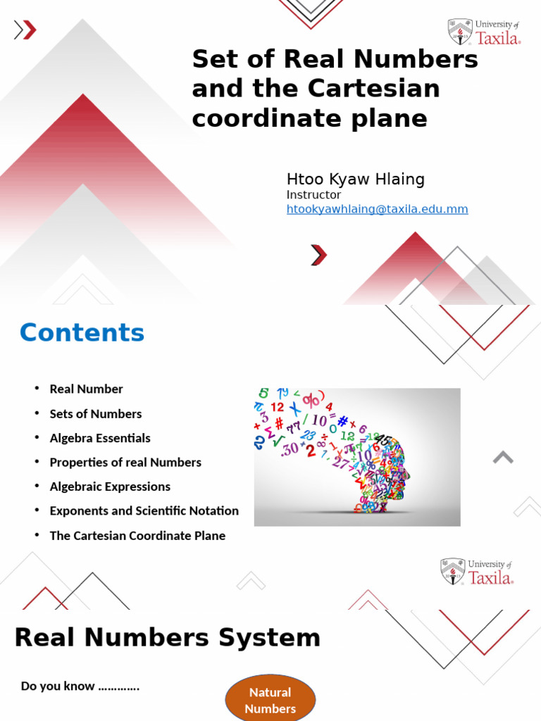 Real Numbers and Cartesian Plane | PDF | Multiplication | Real Number