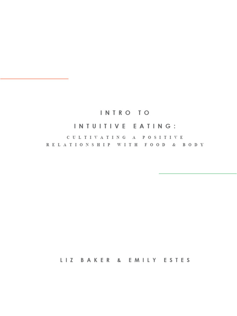 Intro to Intuitive Eating Workbook | PDF | Curiosity | Body Image