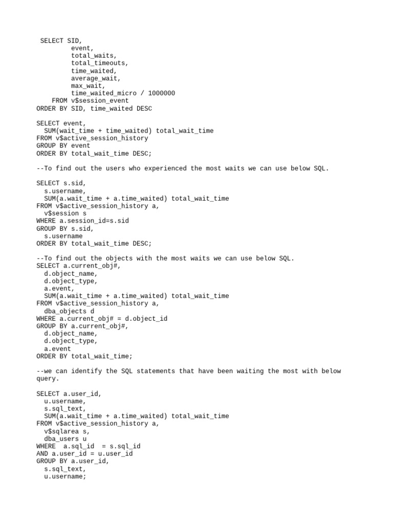 Wait Event | PDF