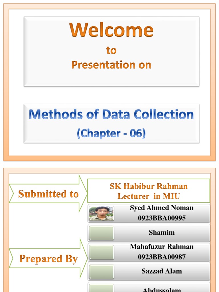 Methods of Data Collection, BRM | PDF | Questionnaire | Survey Methodology