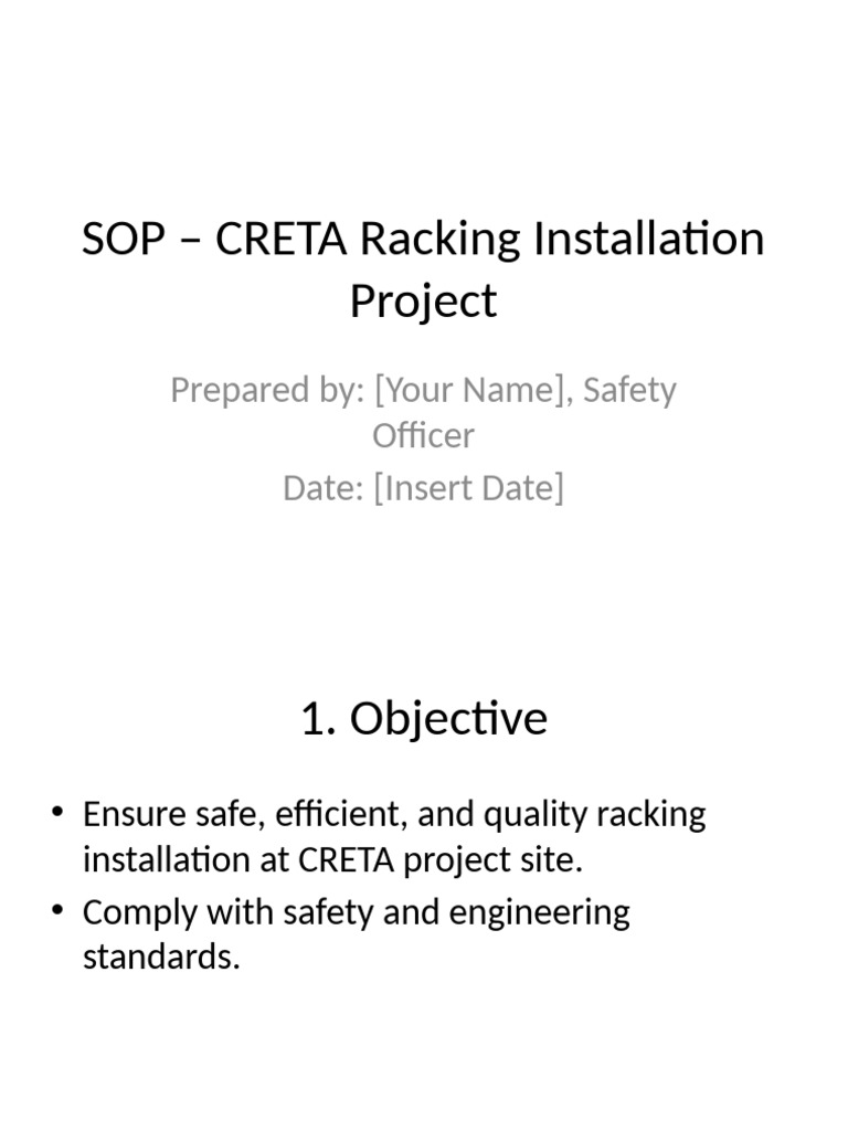 CRETA Racking Installation SOP Guide | PDF