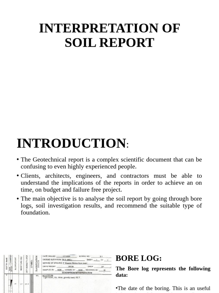 Interpretation of Soil Report | PDF | Deep Foundation | Civil Engineering