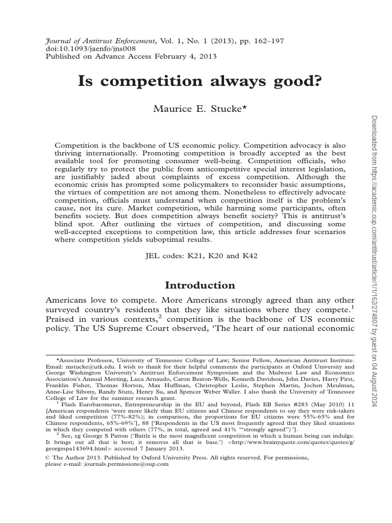 When Competition Harms Society | PDF | Competition Law | Competition