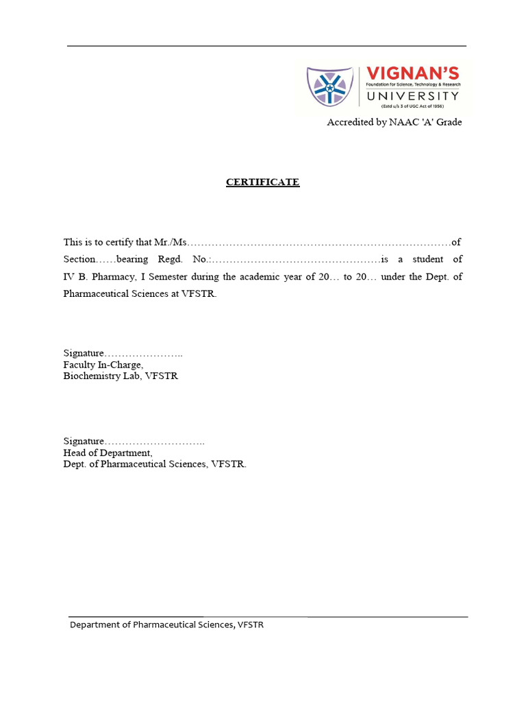 IMA Certificate | PDF