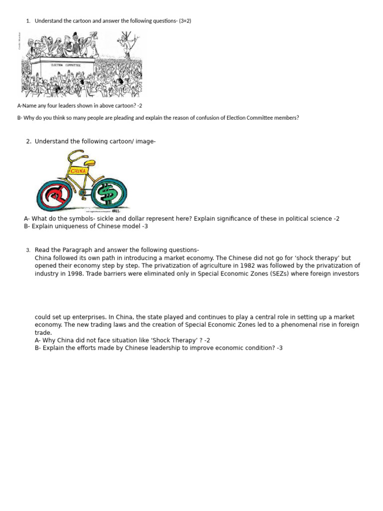 WorkSheet Class 12 PolSc N0.-2 | PDF