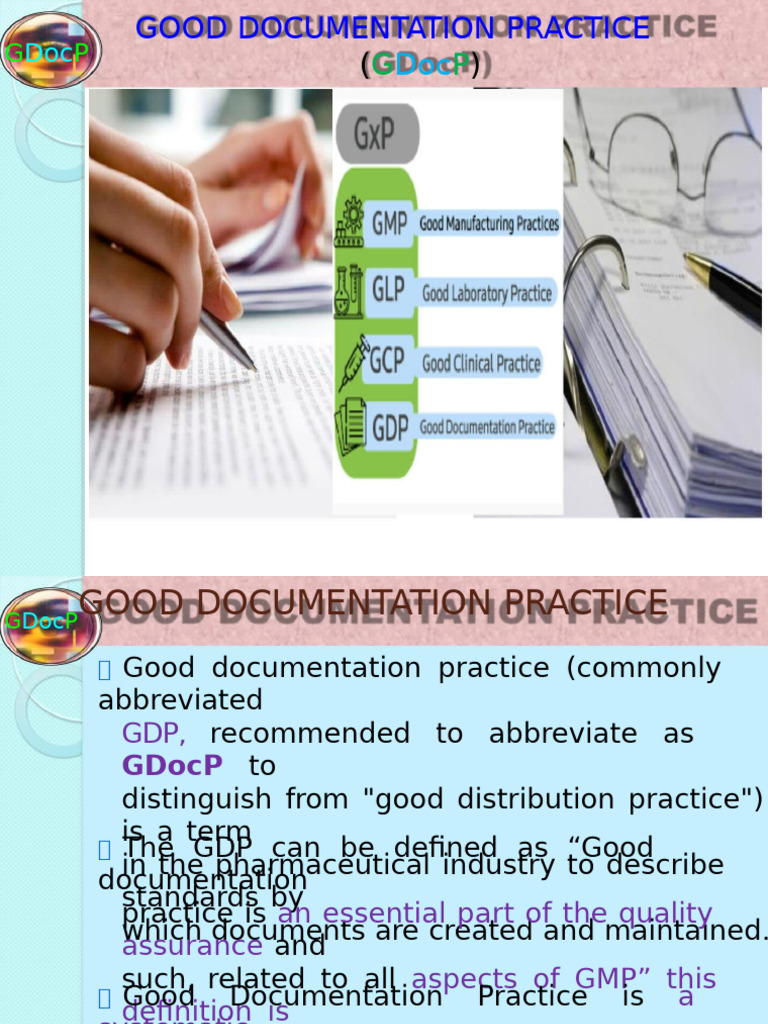Good Documentation Practice (GDP) | PDF | Verification And Validation