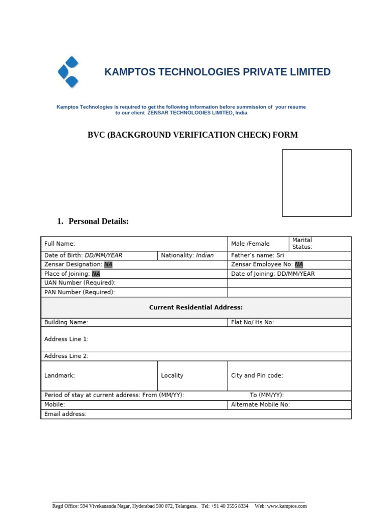 BG Form KTPL | PDF | Business