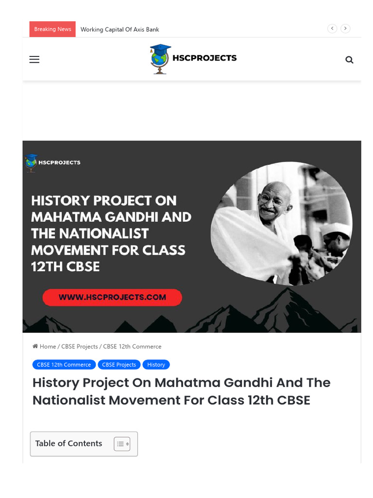 Gandhi and the Nationalist Movement Project | PDF | Mahatma Gandhi ...