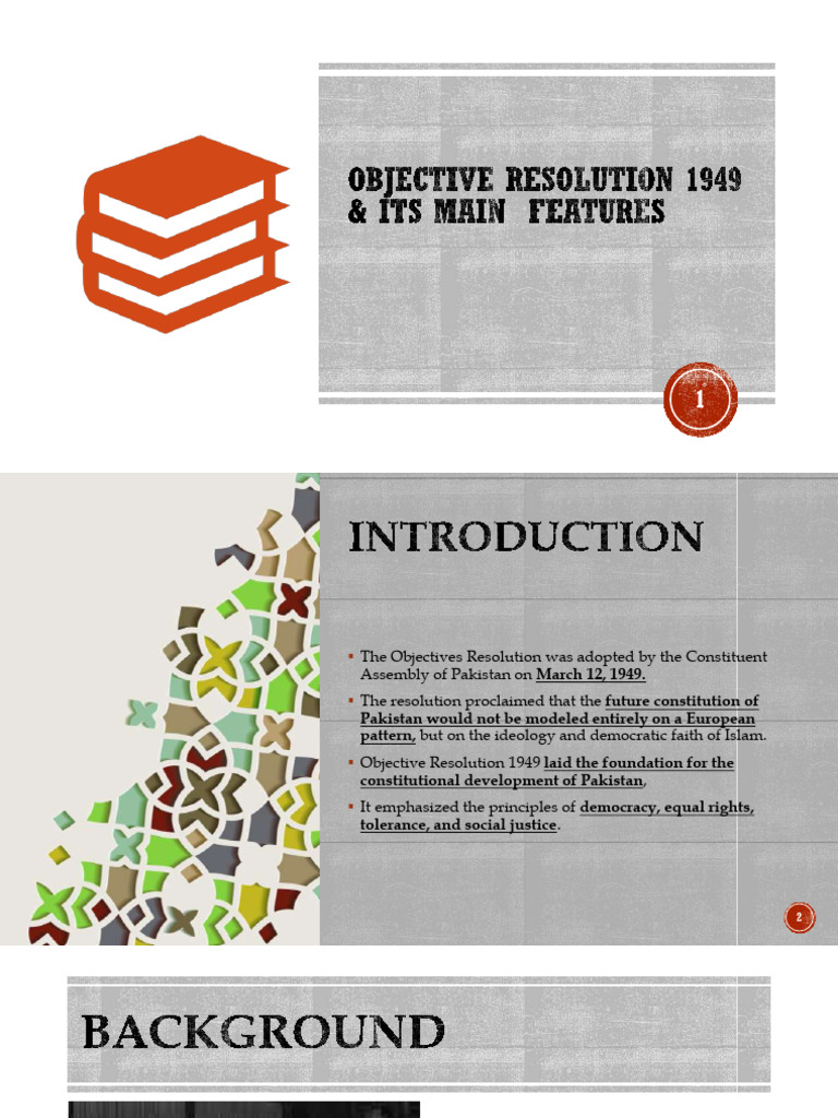 Week 10 Lecture 17 Objective Resolution | PDF | Pakistan | Statutory Law
