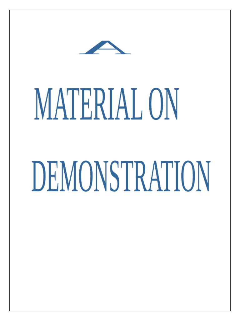 Types and Strategies of Demonstration Teaching | PDF | Teachers | Lecture