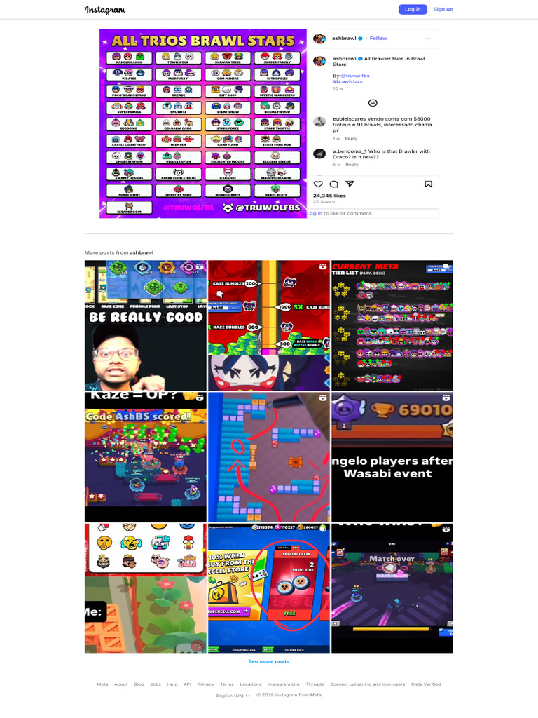 Ash Haque All Brawler Trios in Brawl Stars! by @truwolfbs #Brawlstars Instagram | PDF | Online ...