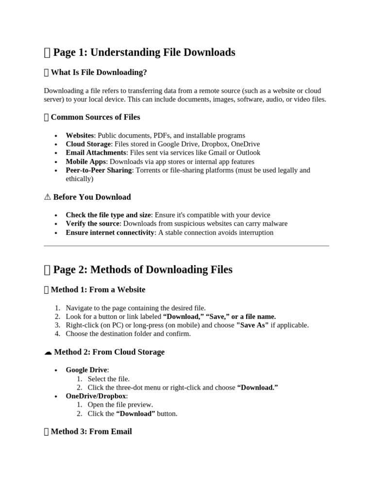 How to Safely Download Files Online | PDF | Computer File | Download