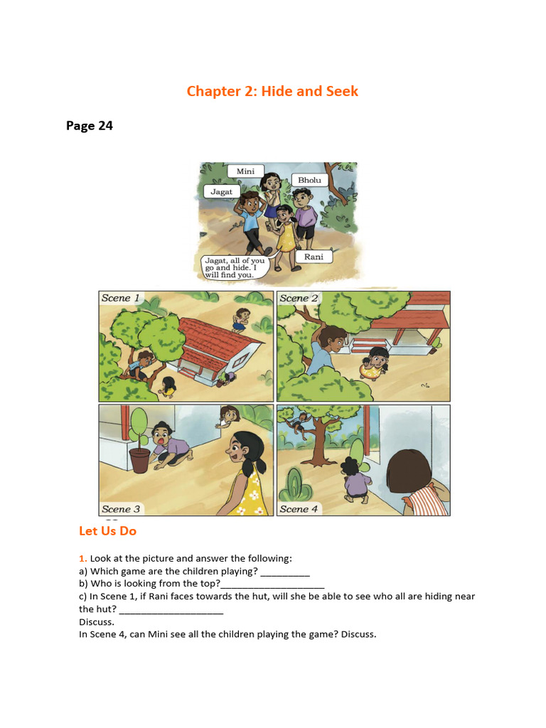 Class 4 Maths: Hide and Seek Worksheet | PDF