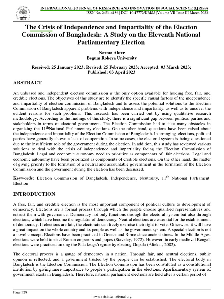 The Crisis of Independence and Impartial | PDF | Elections | Political Parties