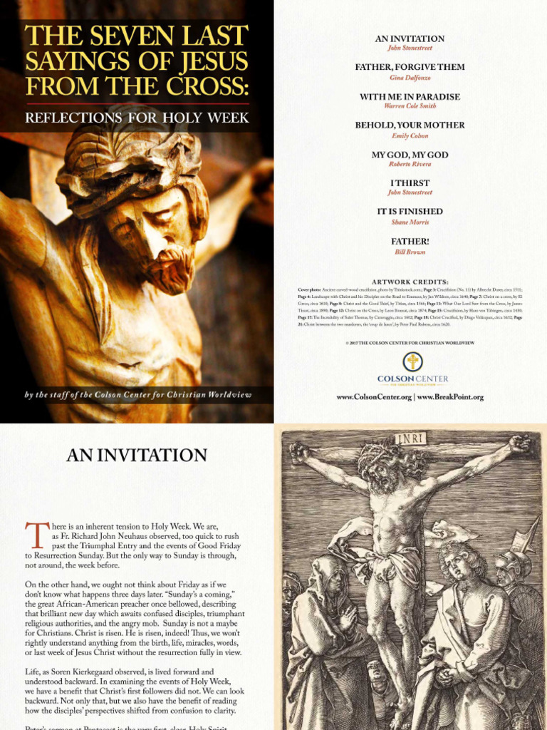 Seven Last Sayings of Jesus From The Cross Reflections For Holy Week | PDF
