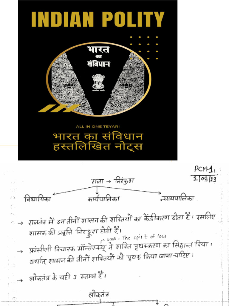 Indian Polity Handwritten Notes | PDF