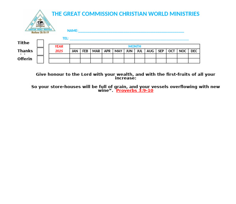 The Great Commission Envp | PDF