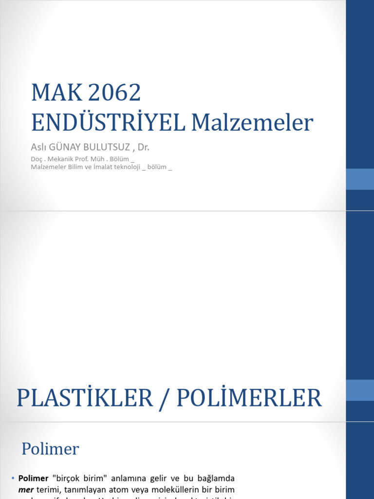 W11-Plastik Seramikler Kompozitler | PDF
