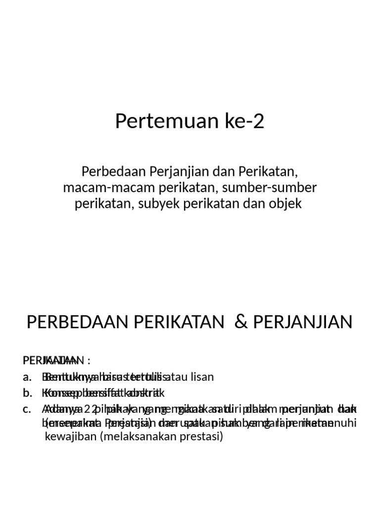 Hukum Perikatan 2 | PDF