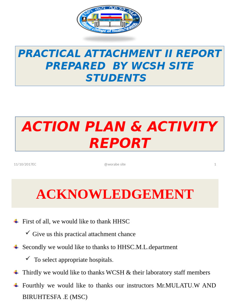 Practical Attachment Report at WCSH | PDF | Medical Specialties ...