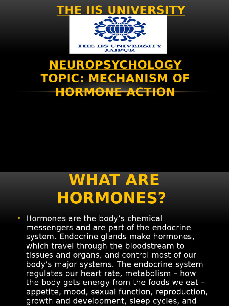 Mechanism of Hormone Action | PDF