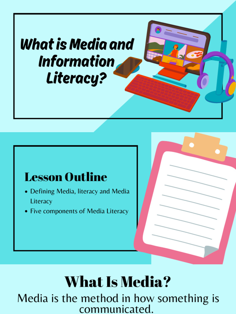 Media Literacy Education Presentation in Colorful Illustrative Style ...