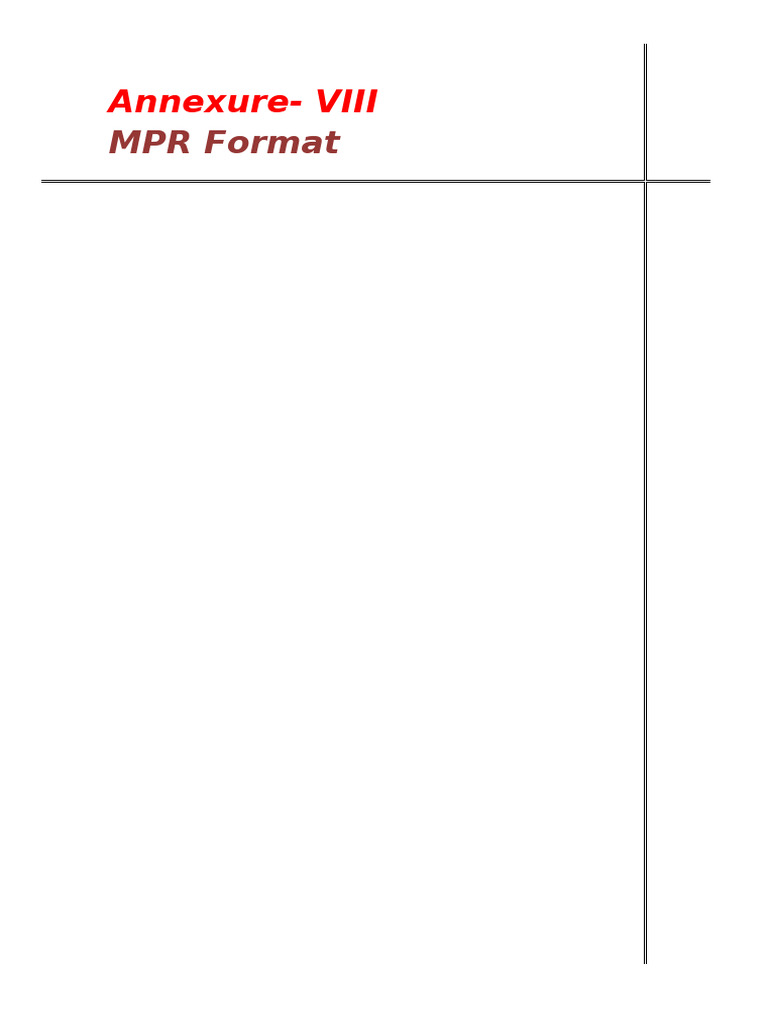Annexure VIII - MPR Formats | PDF | Construction Aggregate | Concrete