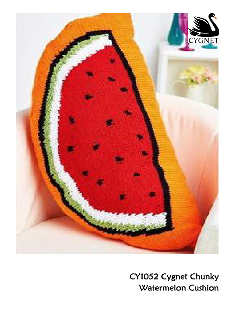 Cygnet 1052 - Watermelon Cushion in Cygnet Chunky (Downloadable PDF ...