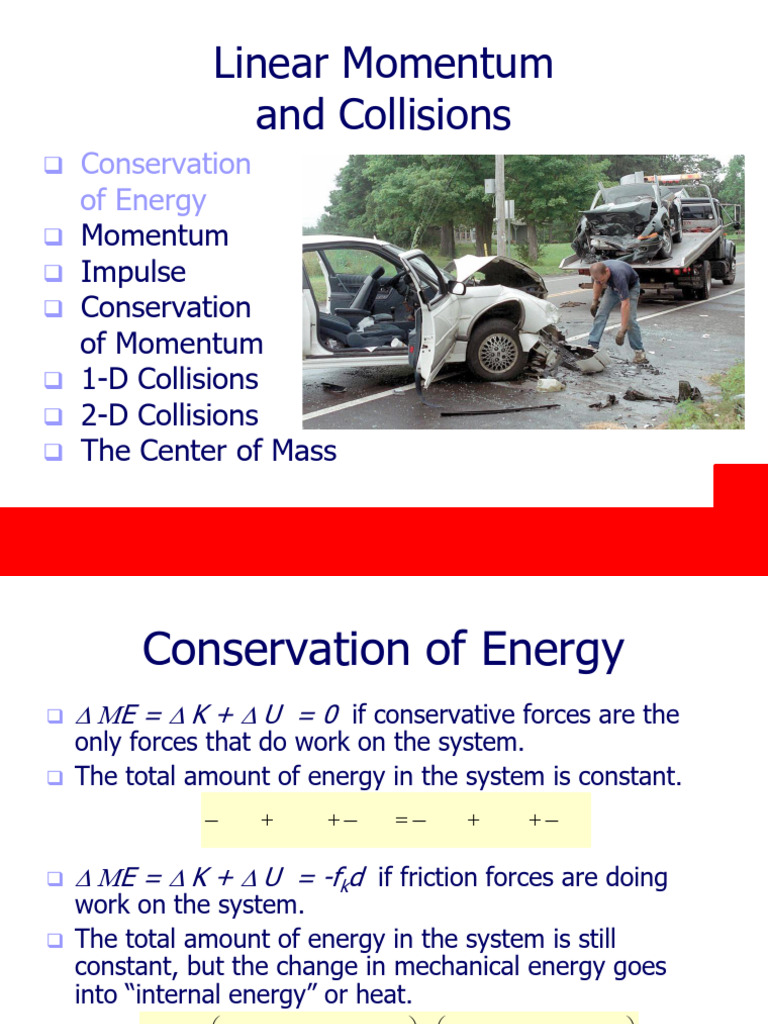 Linear Momentum and Collision Principles | PDF | Collision | Momentum